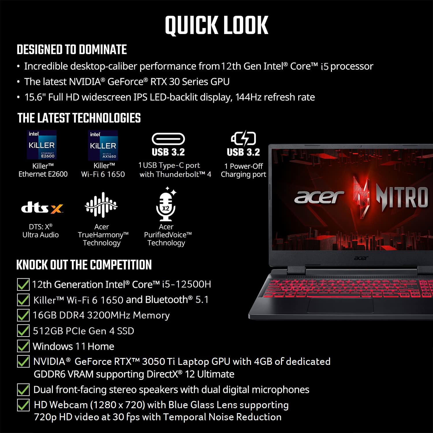 Gaming Laptop Comparison: Acer Nitro 5, ASUS ROG Strix G16, Lenovo ...